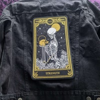 Large Embroidered Back Patch - "strength" - Etsy Canada