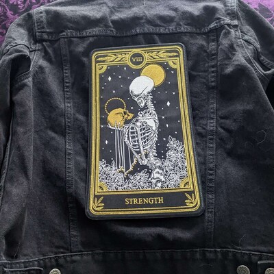 Large Embroidered Back Patch strength - Etsy