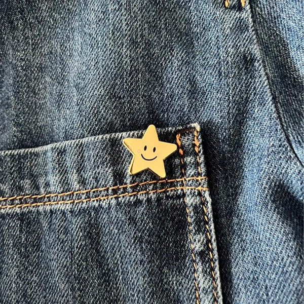 Gold Star Pin Badge | Congratulations Gift | Present for Saying You Did ...