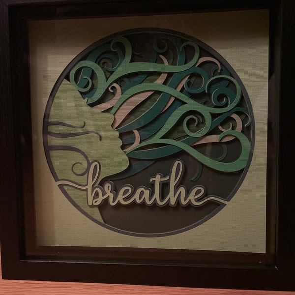 3D BREATHE Shadow Box - for Cricut - for Silhouette - Etsy