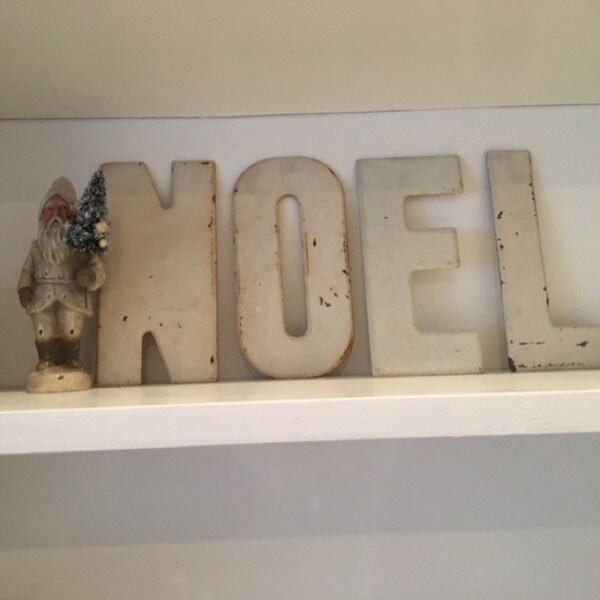 Vintage White Industrial Metal Marquee Letter 10" -your Choice- Steel ...