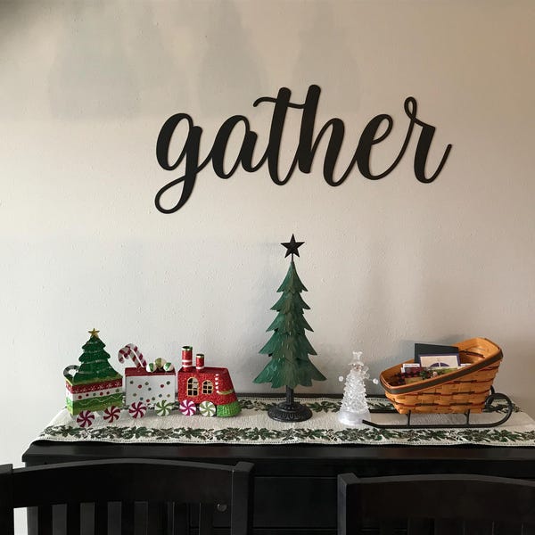 Family Metal Word Art Honey Script Word Art Indoor Outdoor Family Metal ...