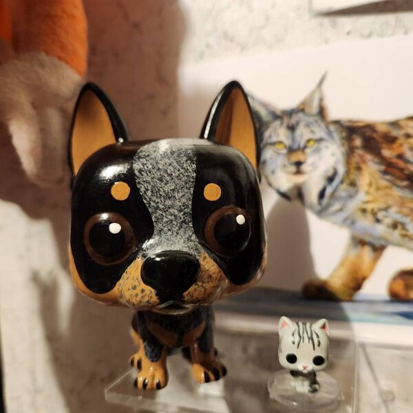 Custom Australian Cattle Dog Figurine, Heeler Art, Queensland Heeler ...