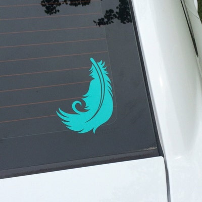 Feather Car Window Decal - Etsy