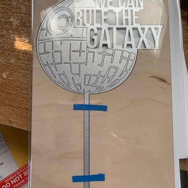 Together We Can Rule the Galaxy Cake Topper, Death Star Cake Topper ...