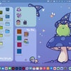 Wizard Frog Computer Desktop Theme Background Wallpaper Organizer Set ...