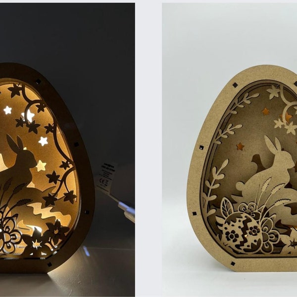 Easter Eggs (4 Different Pattern Options) – Laser Files, Wooden Easter ...