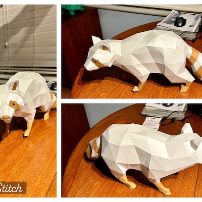 Meerkats Paper Craft, Digital Template, Origami, PDF Download DIY, Low ...