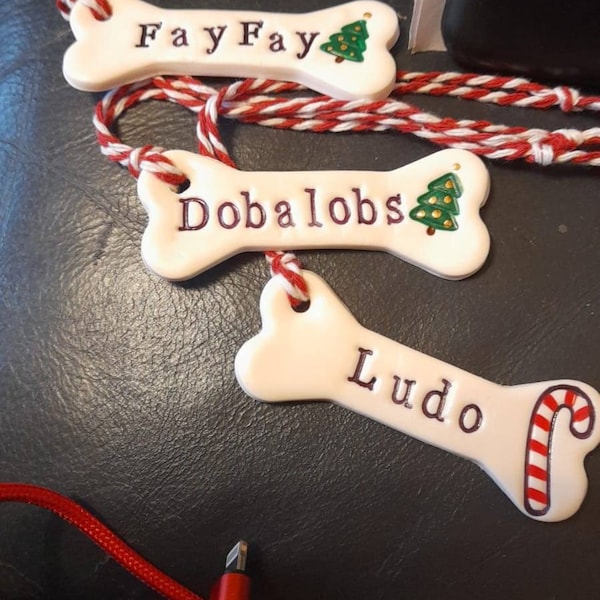 Dog Bone Personalised Clay Decorations - Pets, Personalised, Handmade ...