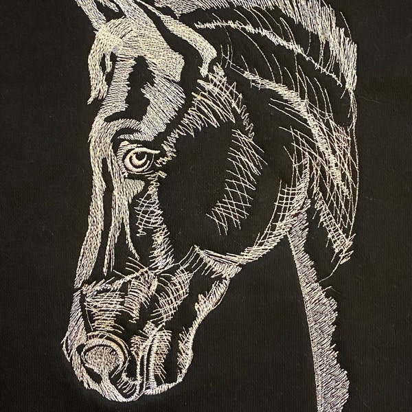 A Horse's Head Machine Embroidery Design - Etsy