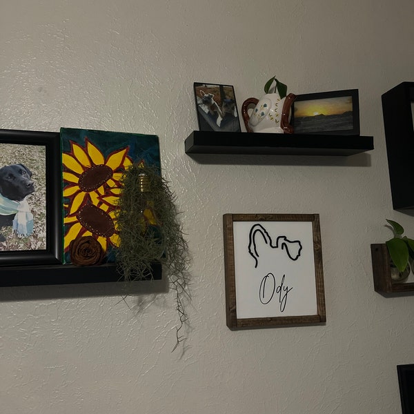 Custom Dog Ear Outline Sign | Unique Pet Lover Gift | Pet Ear ...