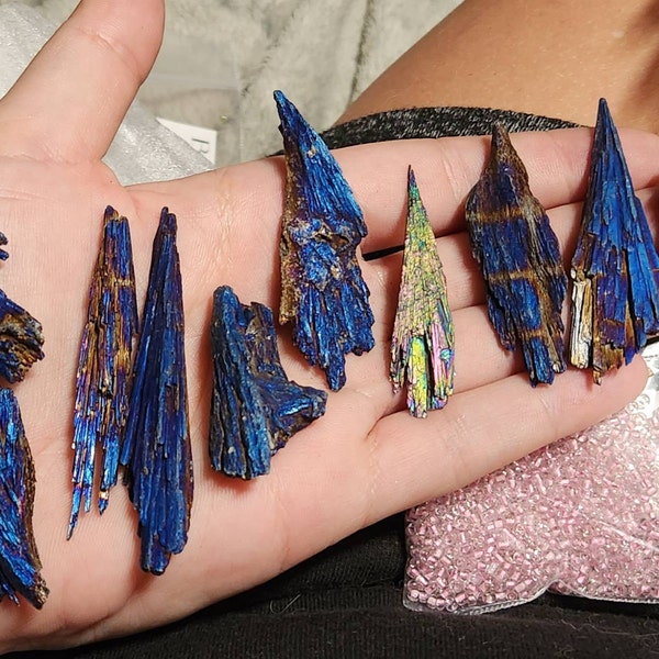 Rainbow Kyanite Fan - Titanium Kyanite Fan Crystal – Gemstone Crystal ...