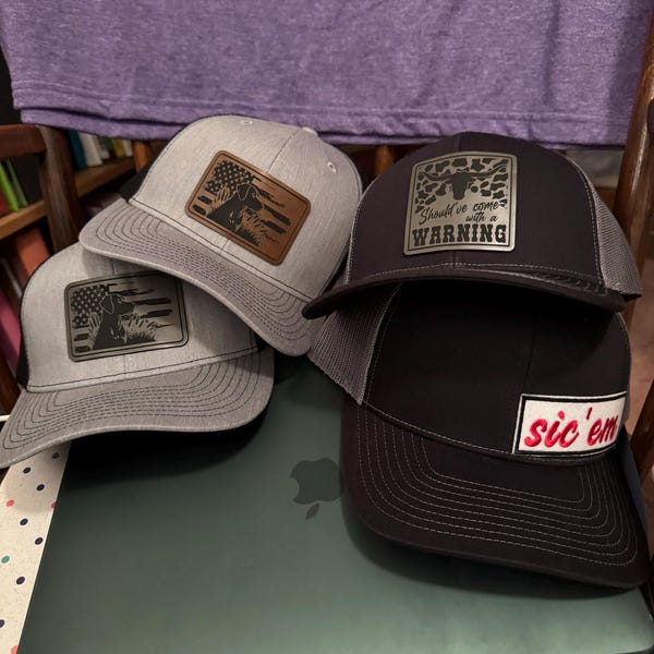Custom on the Pontoon Patch Boating Hat Patch Adhesive Patch Engraved ...