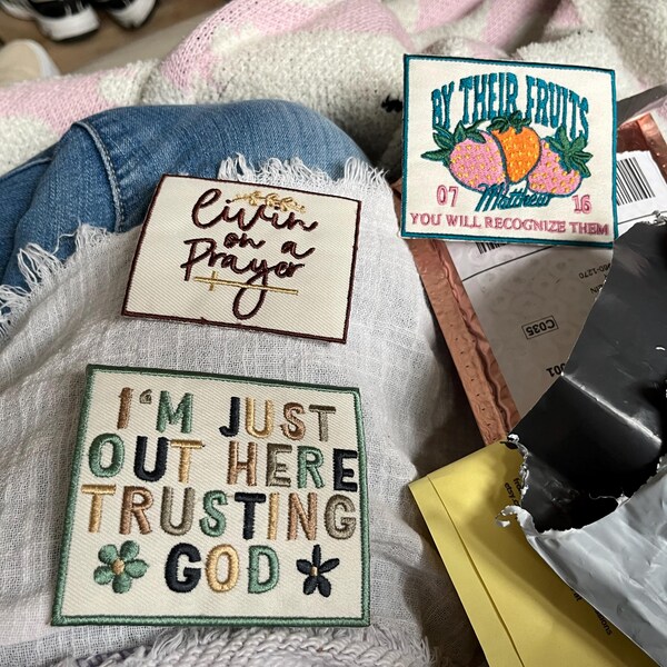 By Their Fruits Patch, Christian Hat Patch, Embroidered Patch, Trucker ...