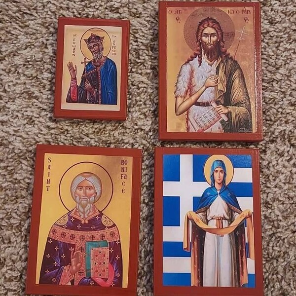 Custom Iconostasis Diptych Jesus Christ Life Giver & Virgin Mary Icon ...