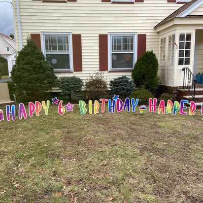 BEST Happy Birthday Yard Sign LARGE Personalized Birthday Yard Sign ...