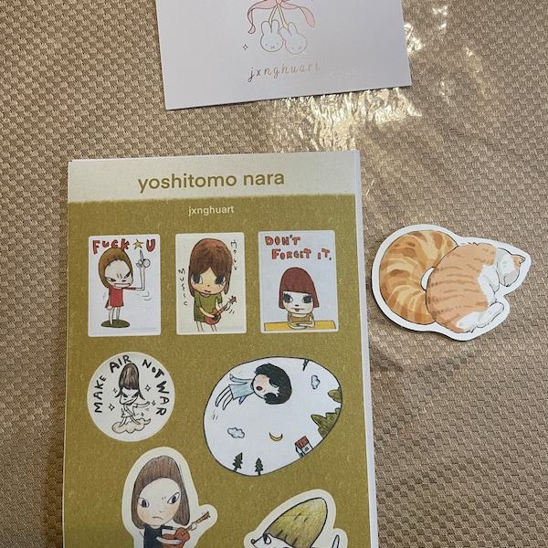 Yoshitomo Nara Sticker Sheet - for Bullet Journal, Bujo, Planner ...
