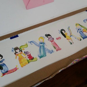 Custom Disney Inspired Princess Name Painting - Etsy