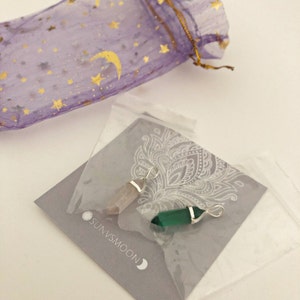 Healing Crystal Necklace. Small Crystal Point Necklace. Small Silver ...