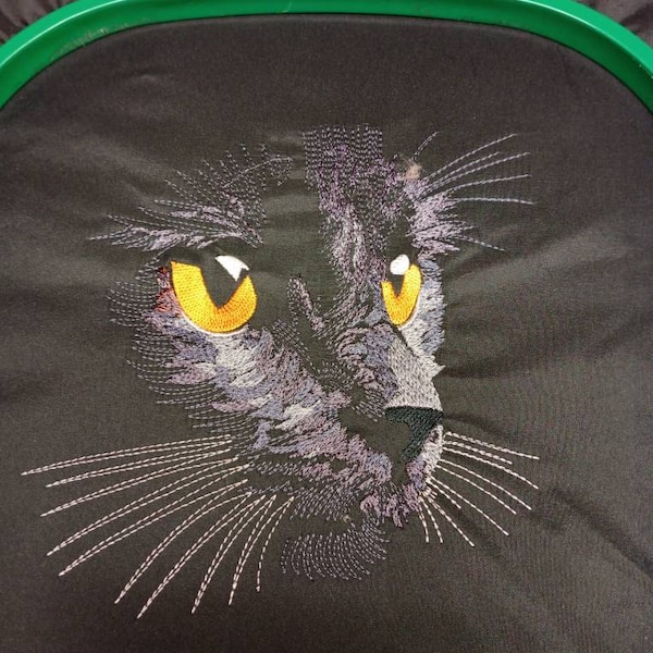 Majestic Bengal Tiger Embroidery Design Regal Feline Gaze PES File for ...