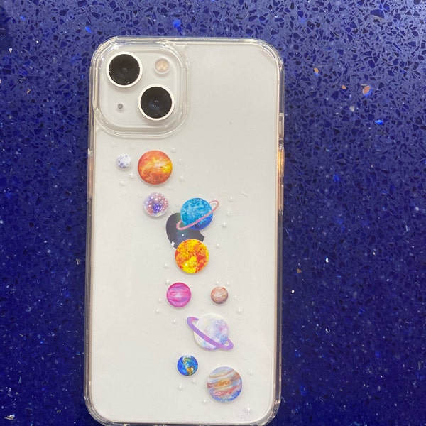 Galaxy Planets Phone Case Space Cover for iPhone 17 16e 15 14 13 Pro ...