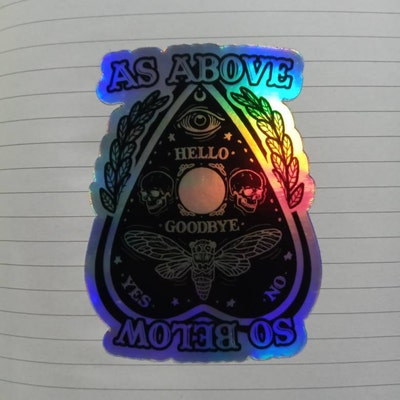 As Above so Below Holographic Sticker Ouija Planchette Decal Witchy ...