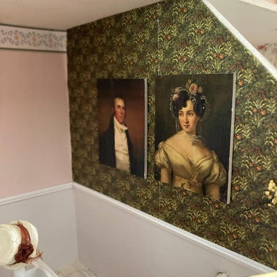 Newdollhouse Brocante Barroque Wall Panels. 1:12 Ornate Chandelier ...