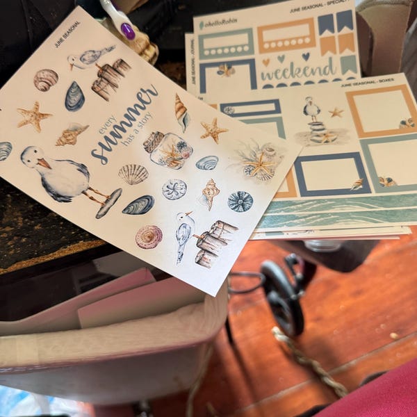 JUNE SEASONAL JOURNAL Sticker Sheets | Seasonal Collection | Planner ...