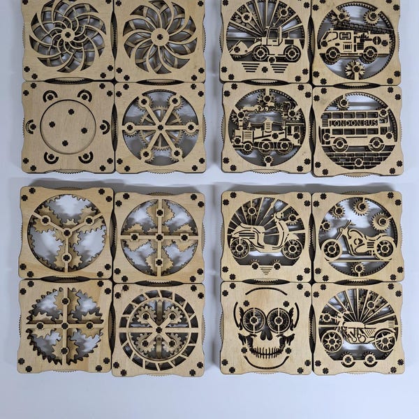 DIGITAL FILE - Kinetic Wave Automata - Moving Sculpture - Laser Cutter ...