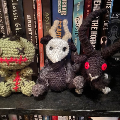 Black Goat Crochet Plush With Red Button Eyes - Etsy