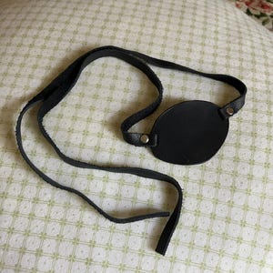 Slim, Convex, Black, Eyepatch Leather Eye Patch - Etsy