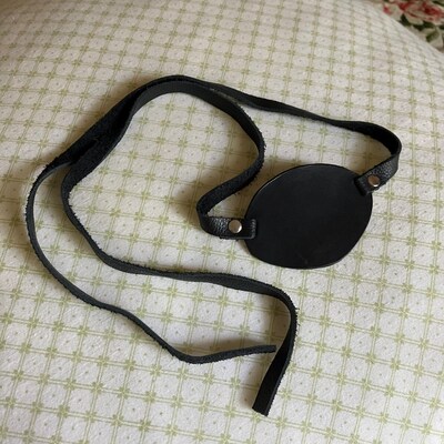 Slim, Convex, Black, Eyepatch Leather Eye Patch - Etsy