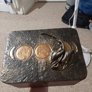 Dragon Wooden Box Personalized Moon Sun Decor Treasure Dragons Unique ...