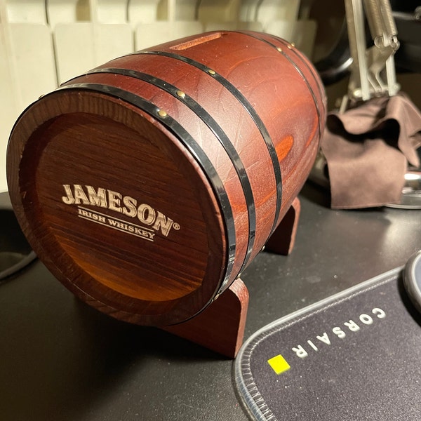 Irish Whiskey Oak Barrel Desk Clock - Etsy