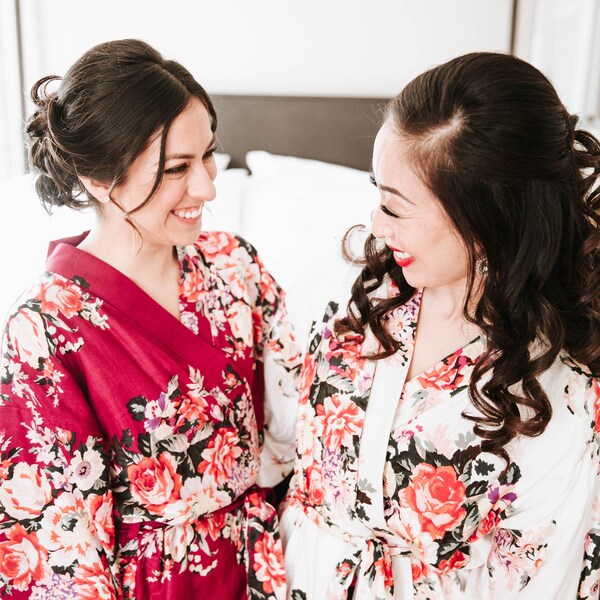 Toddler Floral Robe, Junior Bridesmaids, Kid Floral Robes, Floral ...