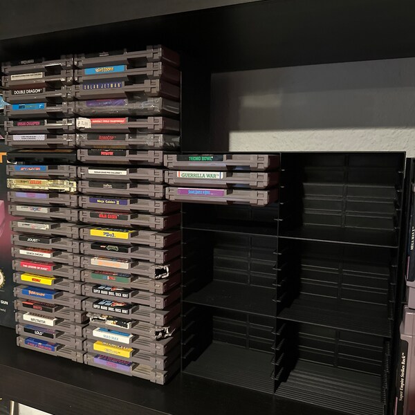 2 Rows - Rack Display for NES Nintendo Entertainment System Games ...