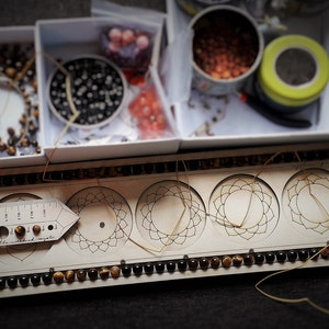 Solid Wood Moon Phase Mala Design Board Counts 108 Beads for | Etsy