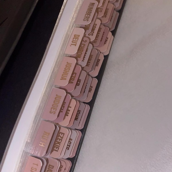 Mini Elevated - Rose Gold Foil Bible Tabs - Standard & Catholic ...