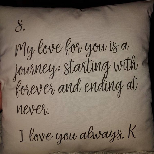Love Note Pillow, Personalized Valentines Gift, Personalized Pillow ...