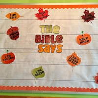 Biblical Affirmation Fall Apple Bulletin Board Kit - Etsy Canada