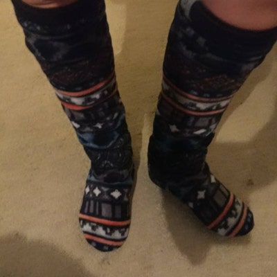 Womens Slippers, Moccasin Socks, Sock Boots, Knee High Booties ...