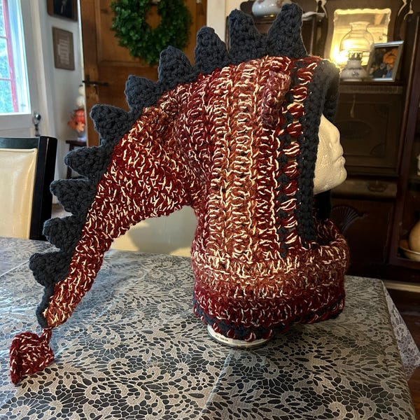 CROCHET PATTERN - Lucky Dragon Hood & Cowl - Crochet Hood Pattern ...