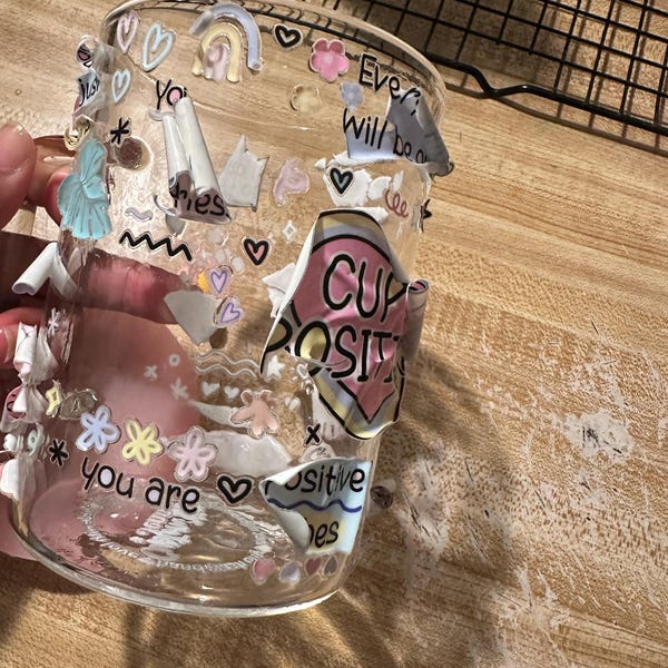 My Daily Motivation Glass Cansublimation Frosted Can Glass Positive ...