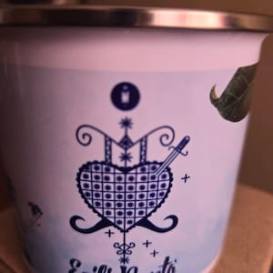 BARON GEDE BRIJIT Haitian Vodou Vèvès Enamel Mug medium Size Haitian ...