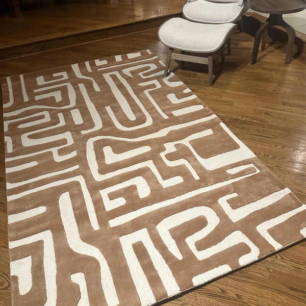 9x9 Round Rug Modern Eclectic Rug Hand Tufted Wool Rug Area Rug for ...