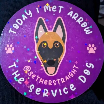 Stickers Assistance Animals Save Lives Personalize I Met an Assistance ...