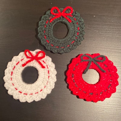 Christmas Wreath Crochet Coaster Pattern - Etsy