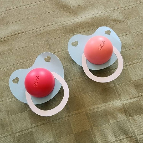 Baby Shower Pacifier Favor, Eos Lip Balm Favor, Baby Shower Lip Balm ...