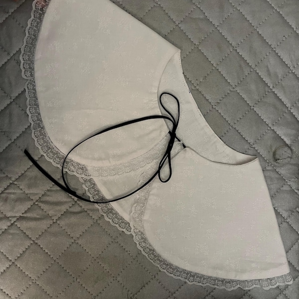 Two Designs of Oversized Collar, Fake Big Vintage Collar Sewing Pattern ...