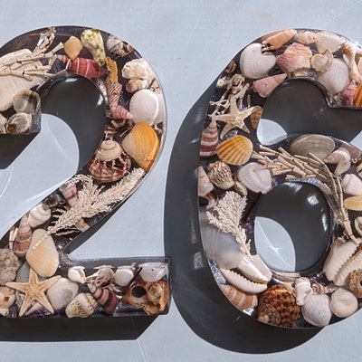 HOUSE NUMBER 9cm FLOWERS From the Australian Bush, Home Decor, Door ...